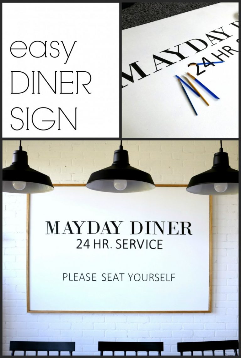 DIY Diner Wall Art Sign - Sawdust 2 Stitches